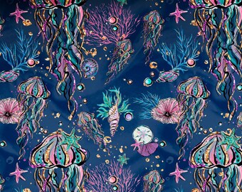Great Barrier Reef Fabric Coral Reef L by Nadja Petremand Summer Ocean ...