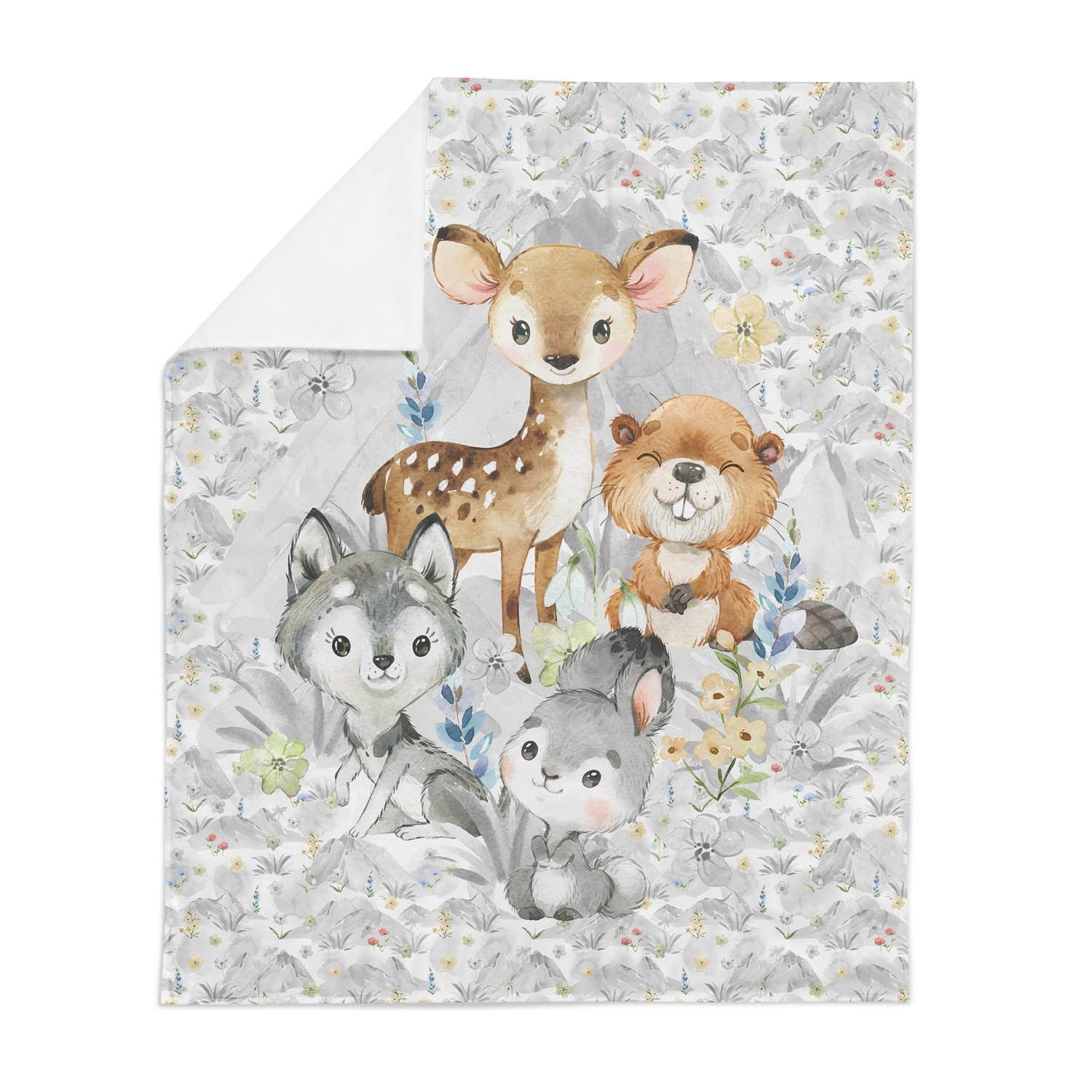 Big Forest Animals Fabric Panel Woodland Fabric Decor Quilt - Etsy