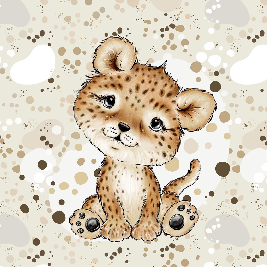 Cheetah Fabric Panel, Safari Fabric, African Animals Fabric, Animal ...