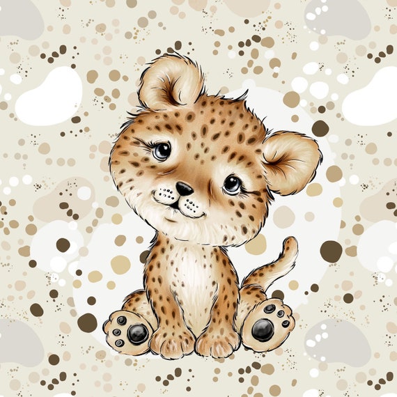 Cheetah Fabric Panel Safari Fabric African Animals Fabric | Etsy UK