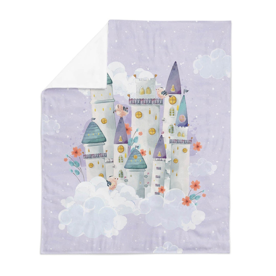 Big Princess Castle Fabric Panel, Fairy Tale Fabric, Girly Cotton ...