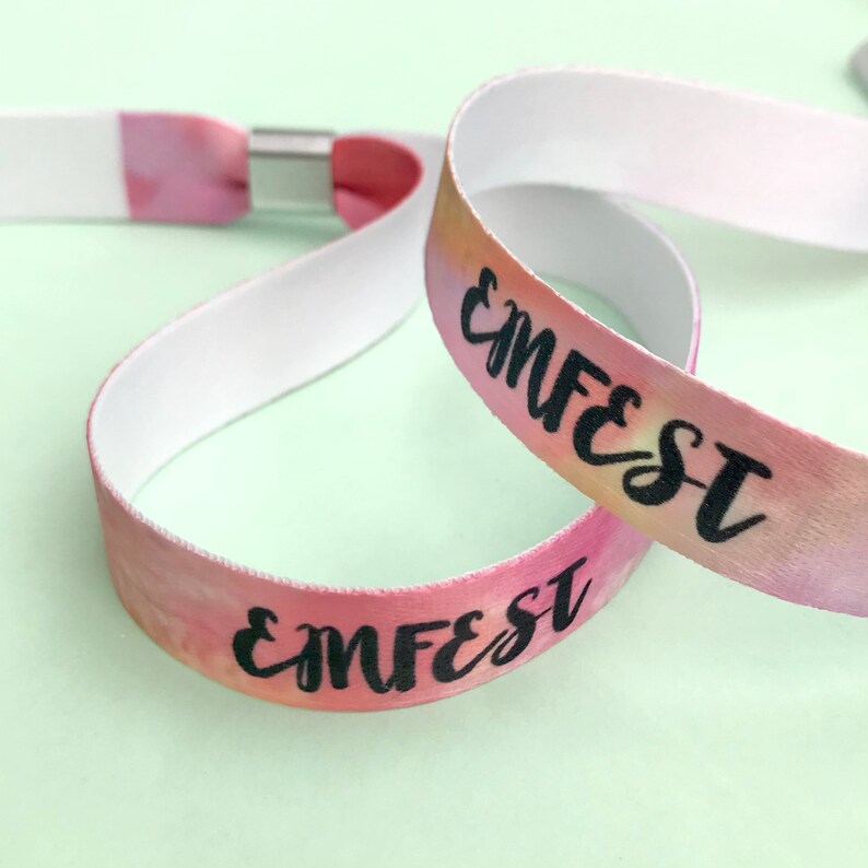 Personalised Fabric Wristbands | Reusable Wristbands | Add Any Text ...