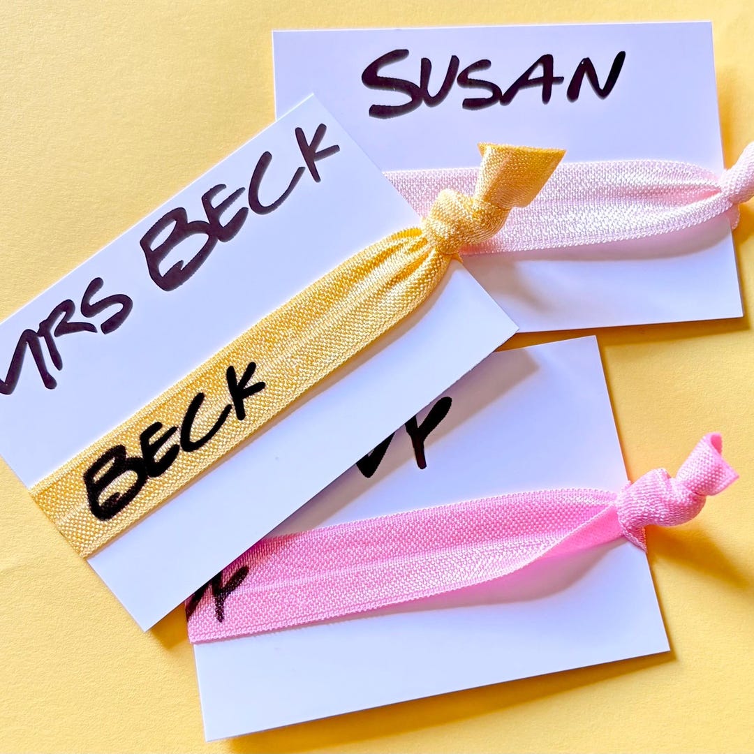 Personalised Hair Ties | Custom Text Elastic Favours - Disney Theme ...