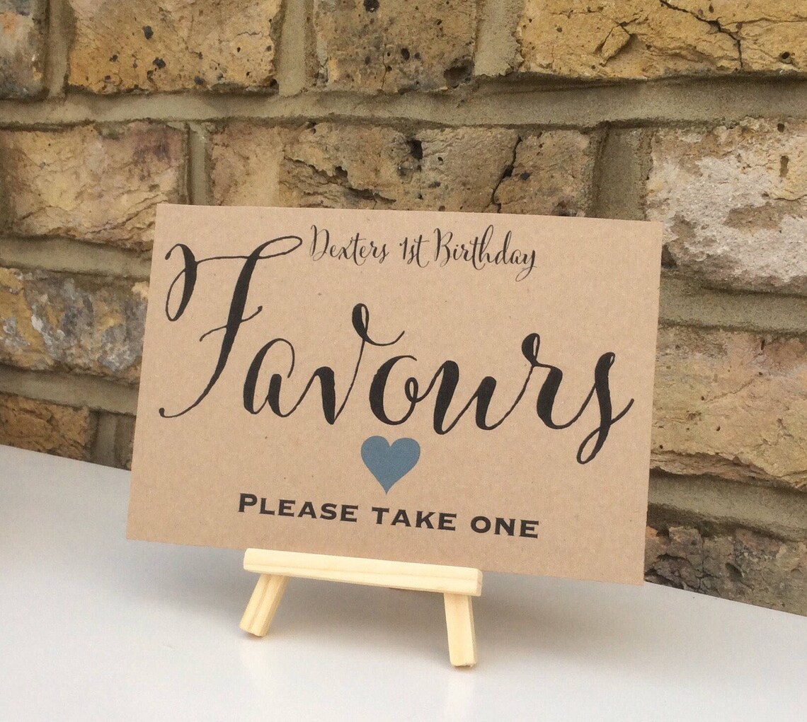 Personalized Favor Sign With Easel | Rustic Party Decor - Etsy UK