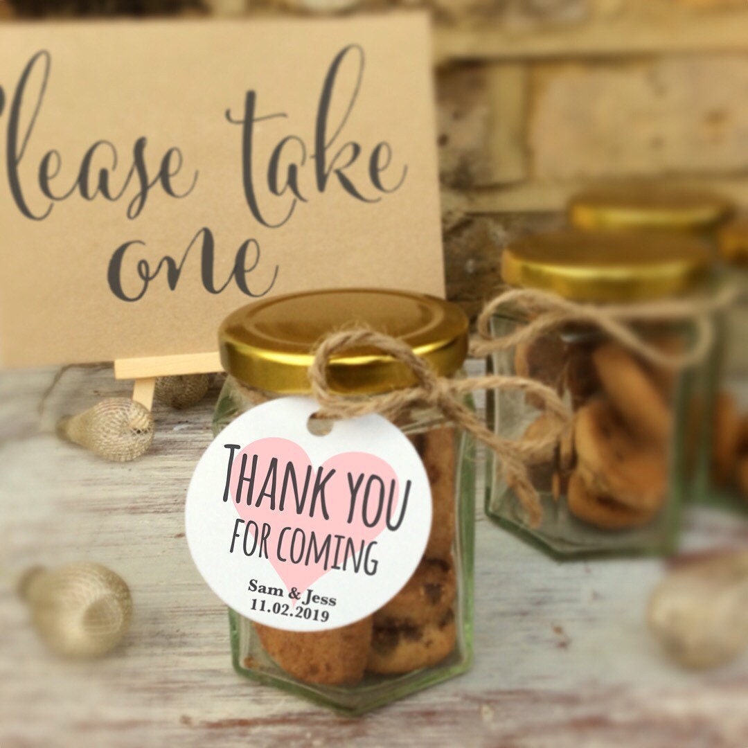 Cookie jar favours | Set of 4 | Wedding favours | Personalised favours ...