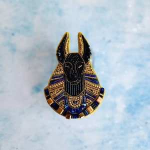 Embroidered Anubis Brooch Egyptian God Pin Beaded Jewelry Egyptian ...