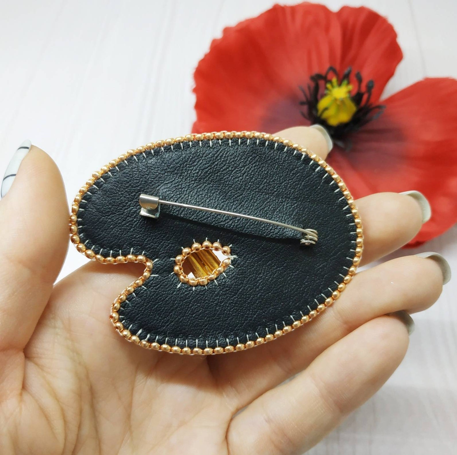 Beaded Brooch for Painter Colors Palette Gift for Painter | Etsy