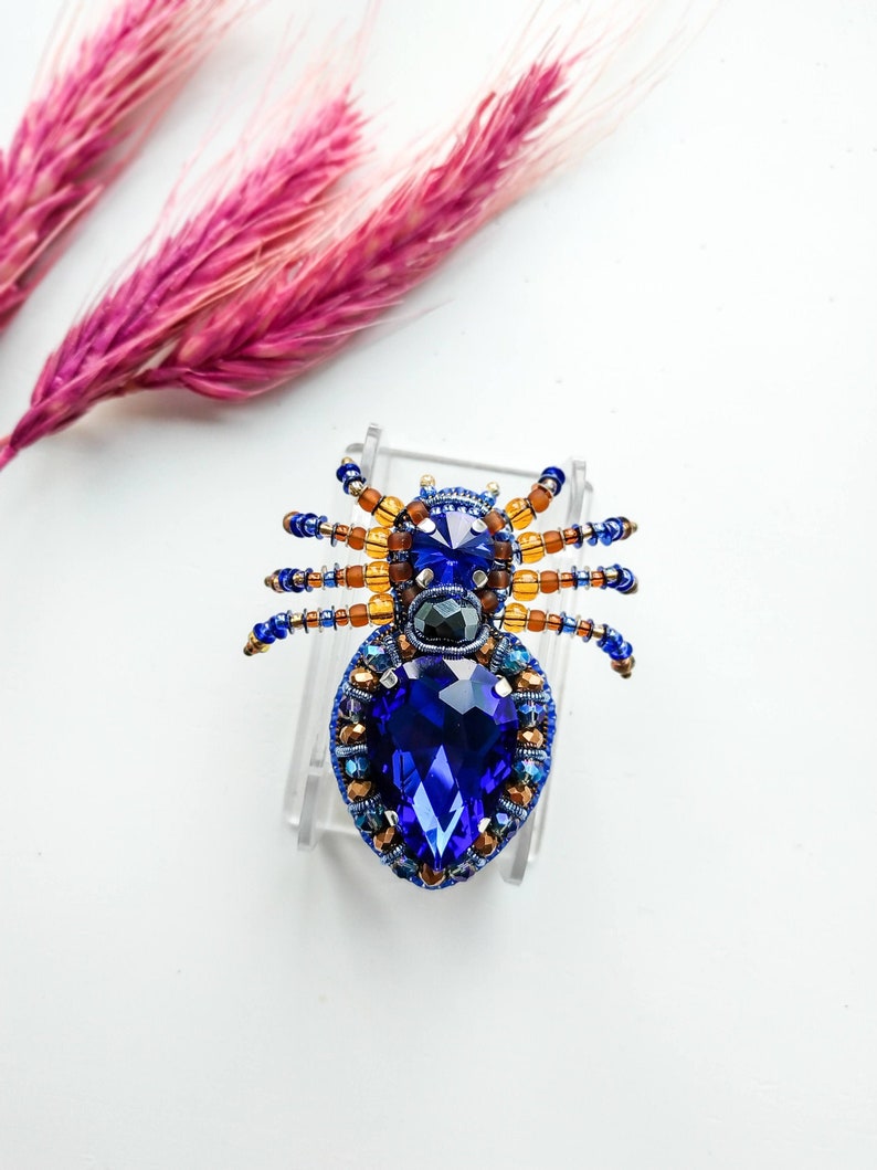 Beaded Spider Brooch Insect Pin Spiders Lover Jewelry Gift for - Etsy
