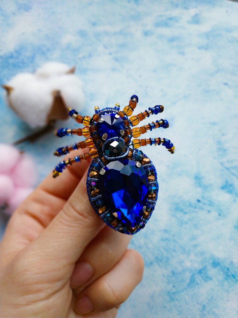 Beaded Spider Brooch Insect Pin Spiders Lover Jewelry Gift for - Etsy