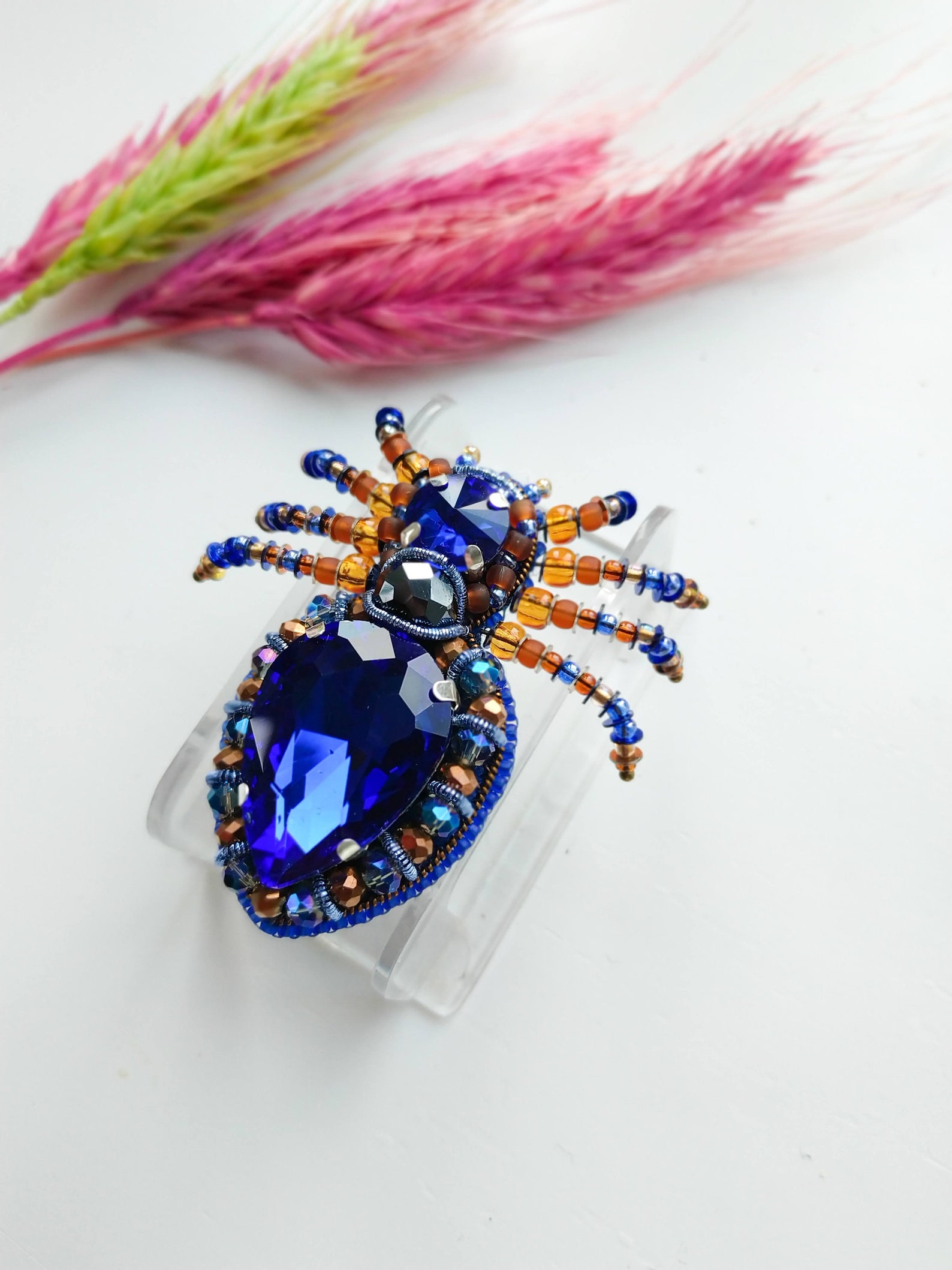 Beaded Spider Brooch Insect Pin Spiders Lover Jewelry Gift for - Etsy
