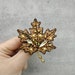 Beaded Maple Leaf Maple Leaf Brooch Autumn Jewelry Yellow - Etsy