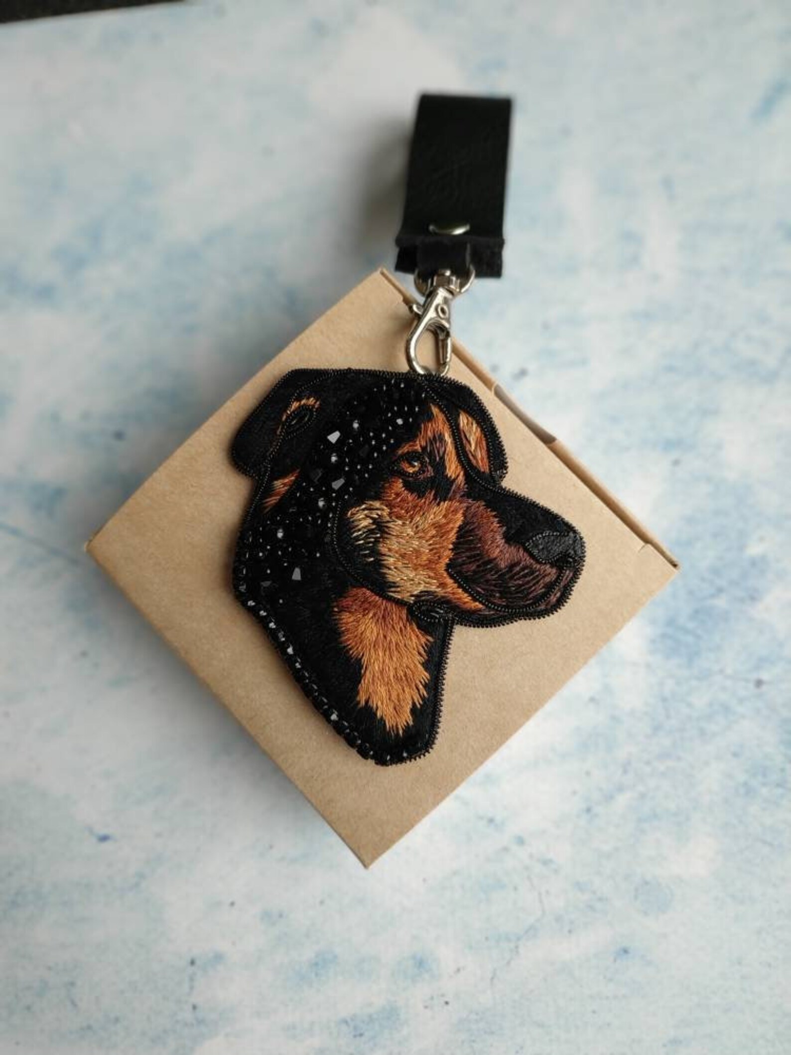 Embroidered Custom Pet Portrait With Cotton and Seed Beads Dog - Etsy