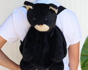 Cat Plush Backpack - Etsy