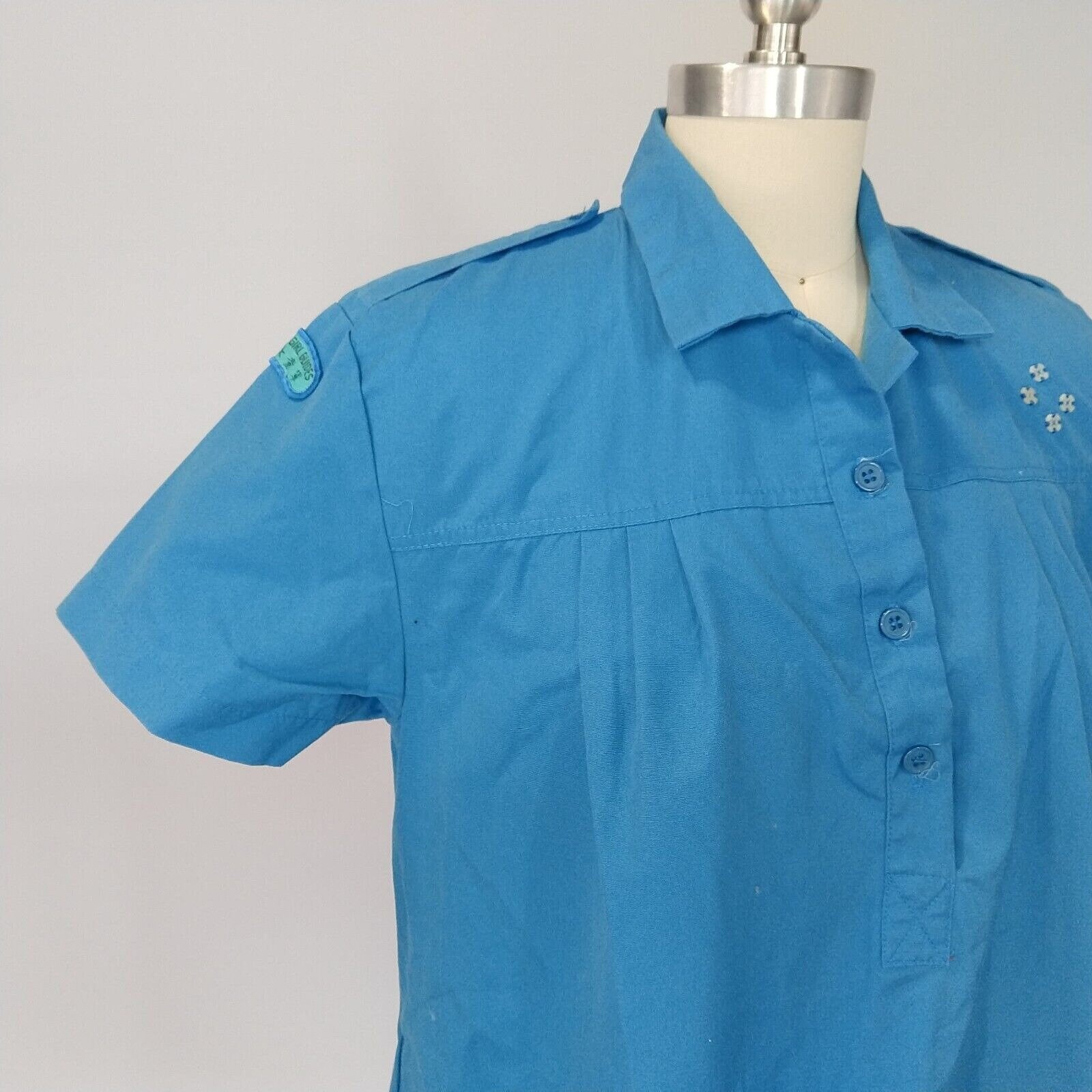 Vintage Hong Kong Girl Guides Uniform Dress Size M Blue 1970's ...