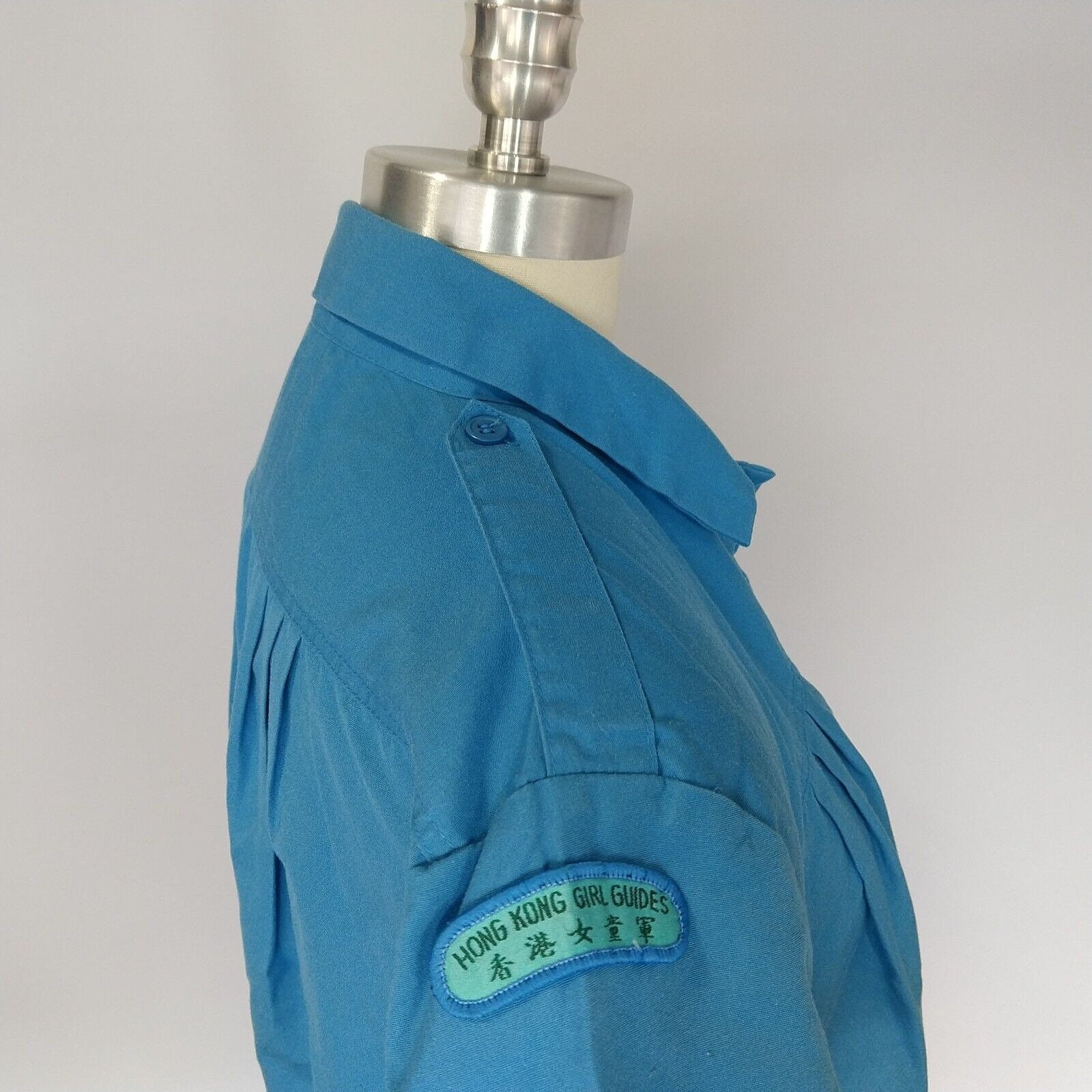 Vintage Hong Kong Girl Guides Uniform Dress Size M Blue 1970's ...