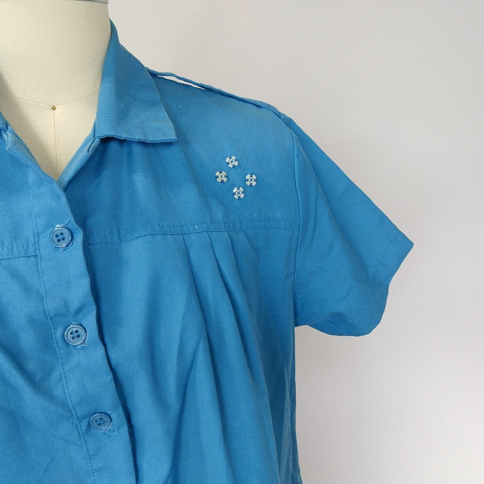Vintage Hong Kong Girl Guides Uniform Dress Size M Blue 1970's ...