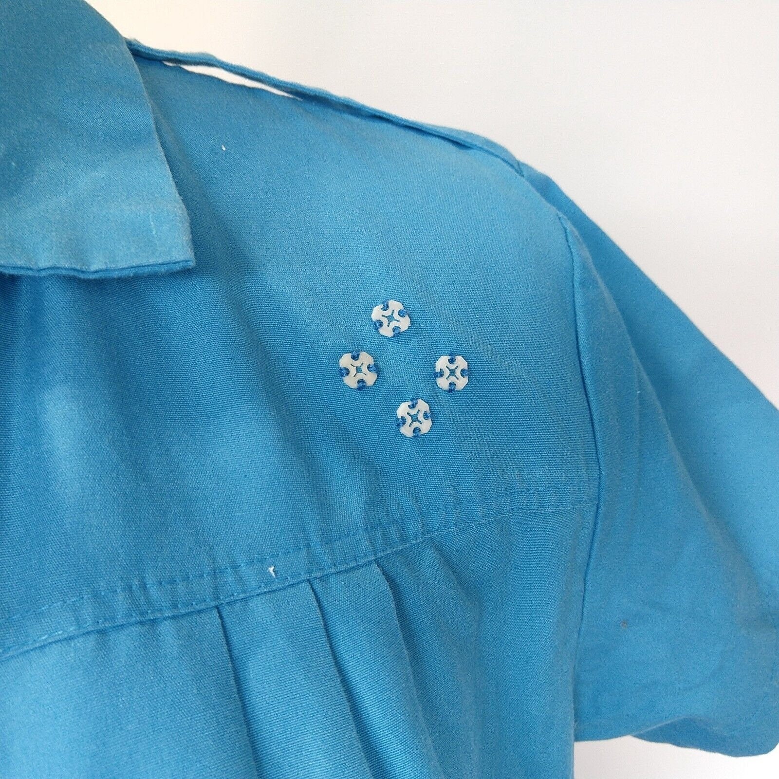 Vintage Hong Kong Girl Guides Uniform Dress Size M Blue 1970's ...