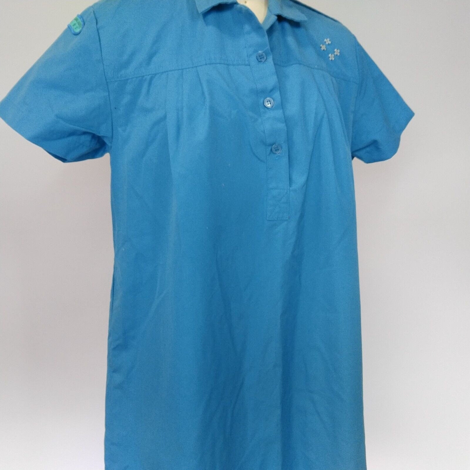 Vintage Hong Kong Girl Guides Uniform Dress Size M Blue 1970's ...