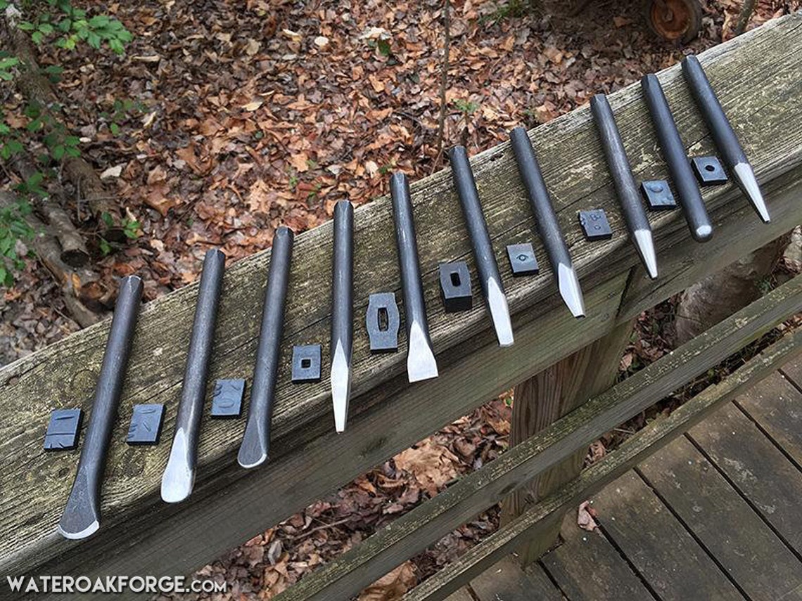 Blacksmith Punch, Chisel and Fuller Set, 10pcs. - Etsy