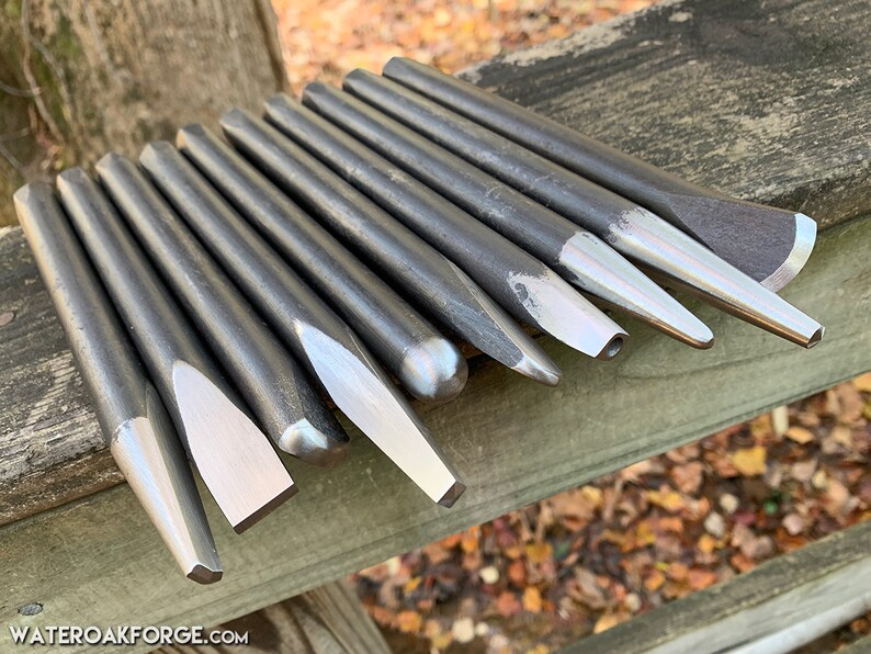 Blacksmith Punch, Chisel and Fuller Set, 10pcs. - Etsy