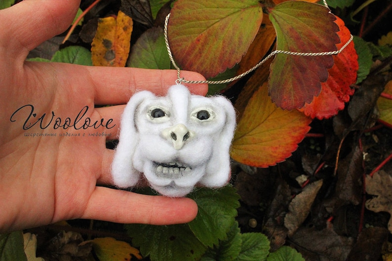Falcor Pendant/needle Felted Falcor/felted Falcor - Etsy