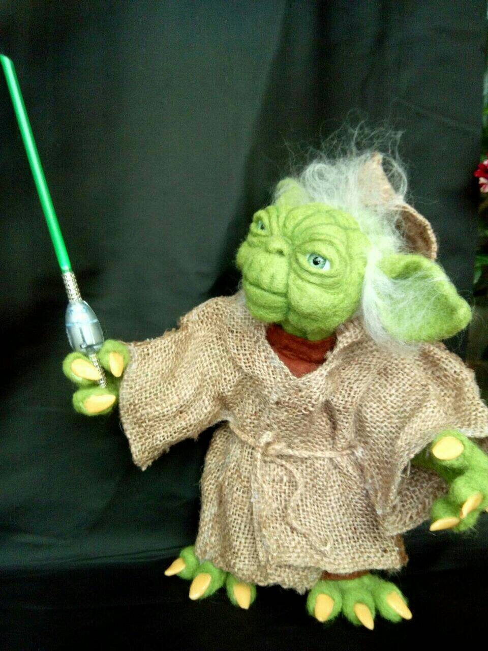 Needle felted Master Yoda/Master Yoda toy/Star Wars/Jedi/Yoda | Etsy