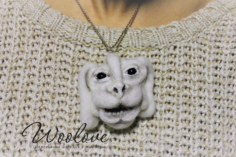 Falcor Pendant/needle Felted Falcor/felted Falcor - Etsy