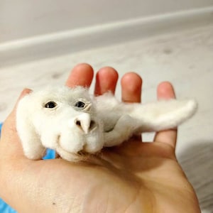Needle Felted Baby Falcor From the Neverending Story/80's/falkor White ...