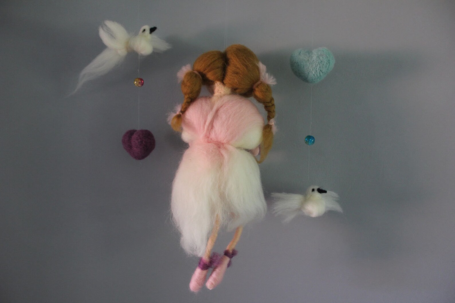 Felted Fairy/wool Fairy/fairy With Birds/fairy of - Etsy