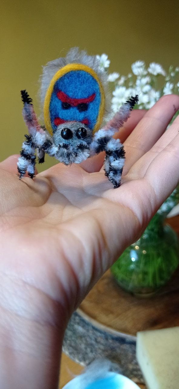 Needle Felted Peacock Jumping Spider Tutorial (PDF Download) - Etsy