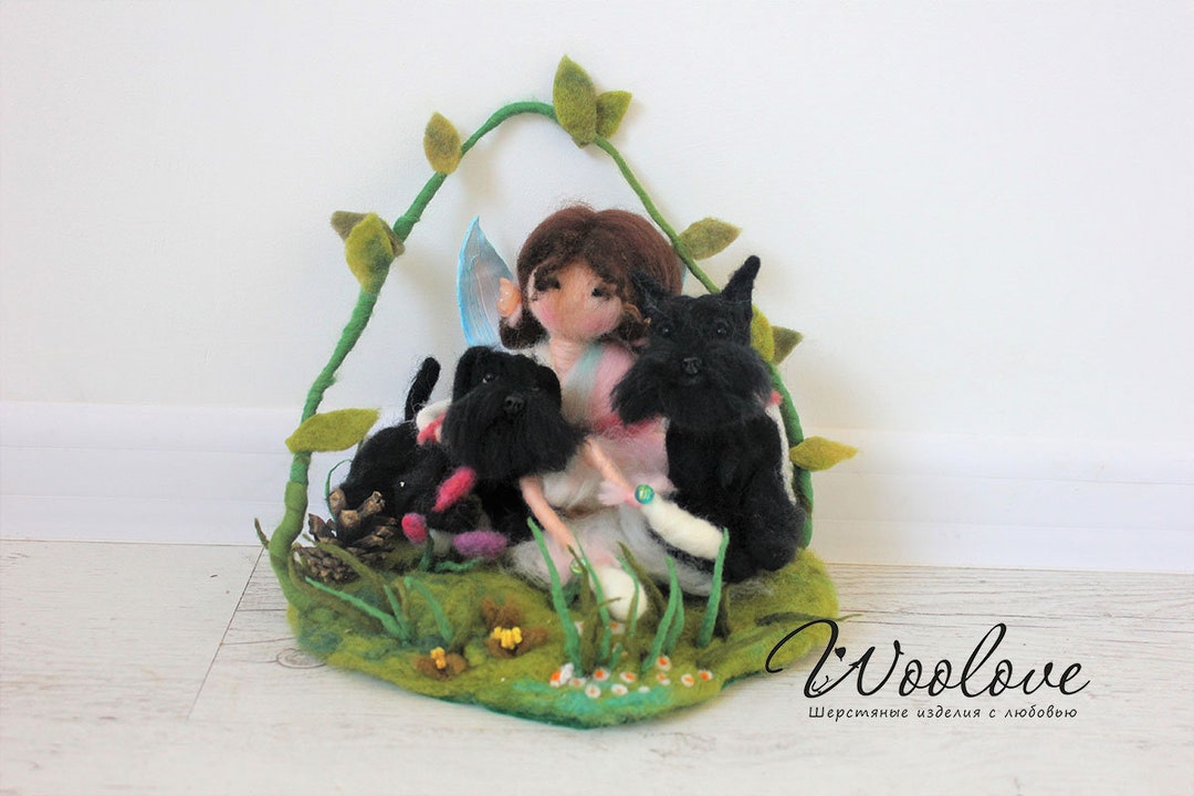 Guardian of Animals/fairy of Animals/felted Fairy With Dogs/guardian of ...