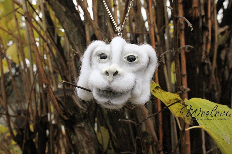 Falcor Pendant/needle Felted Falcor/felted Falcor - Etsy