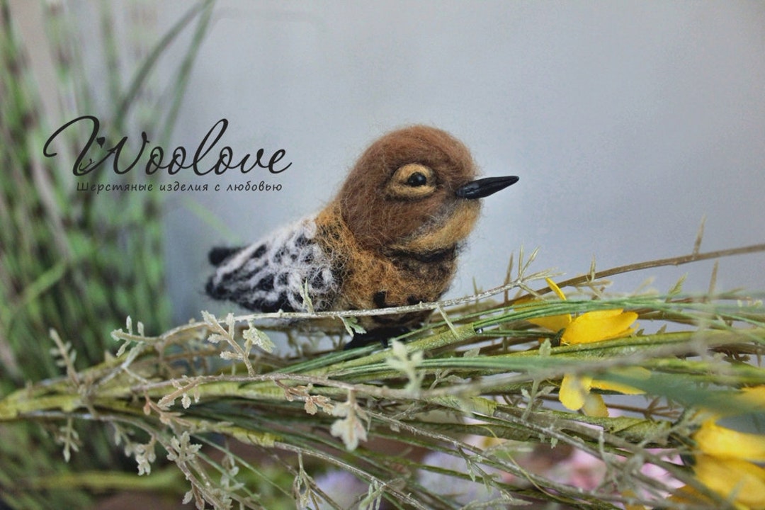 Needle Felted Tiny Miniature Sparrow Birds Sculpture/felted Animals - Etsy