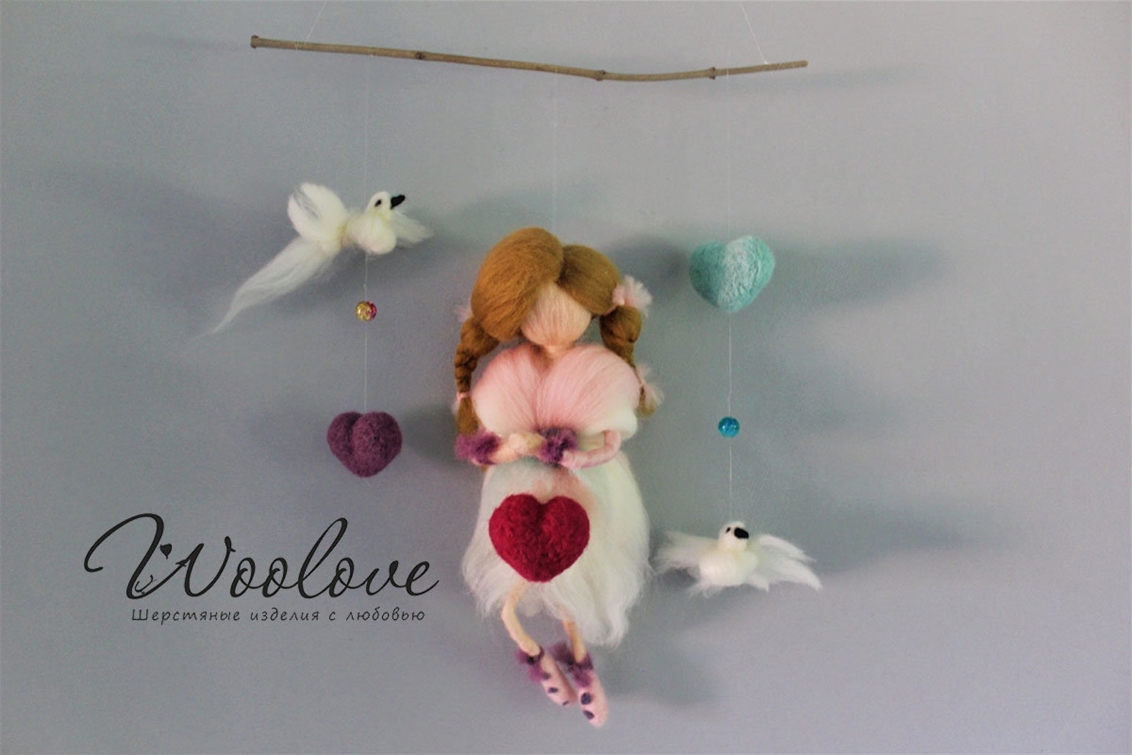 Felted Fairy/wool Fairy/fairy With Birds/fairy of - Etsy