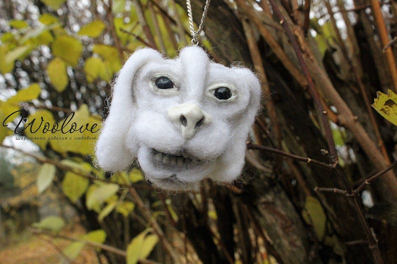 Falcor Pendant/needle Felted Falcor/felted Falcor - Etsy