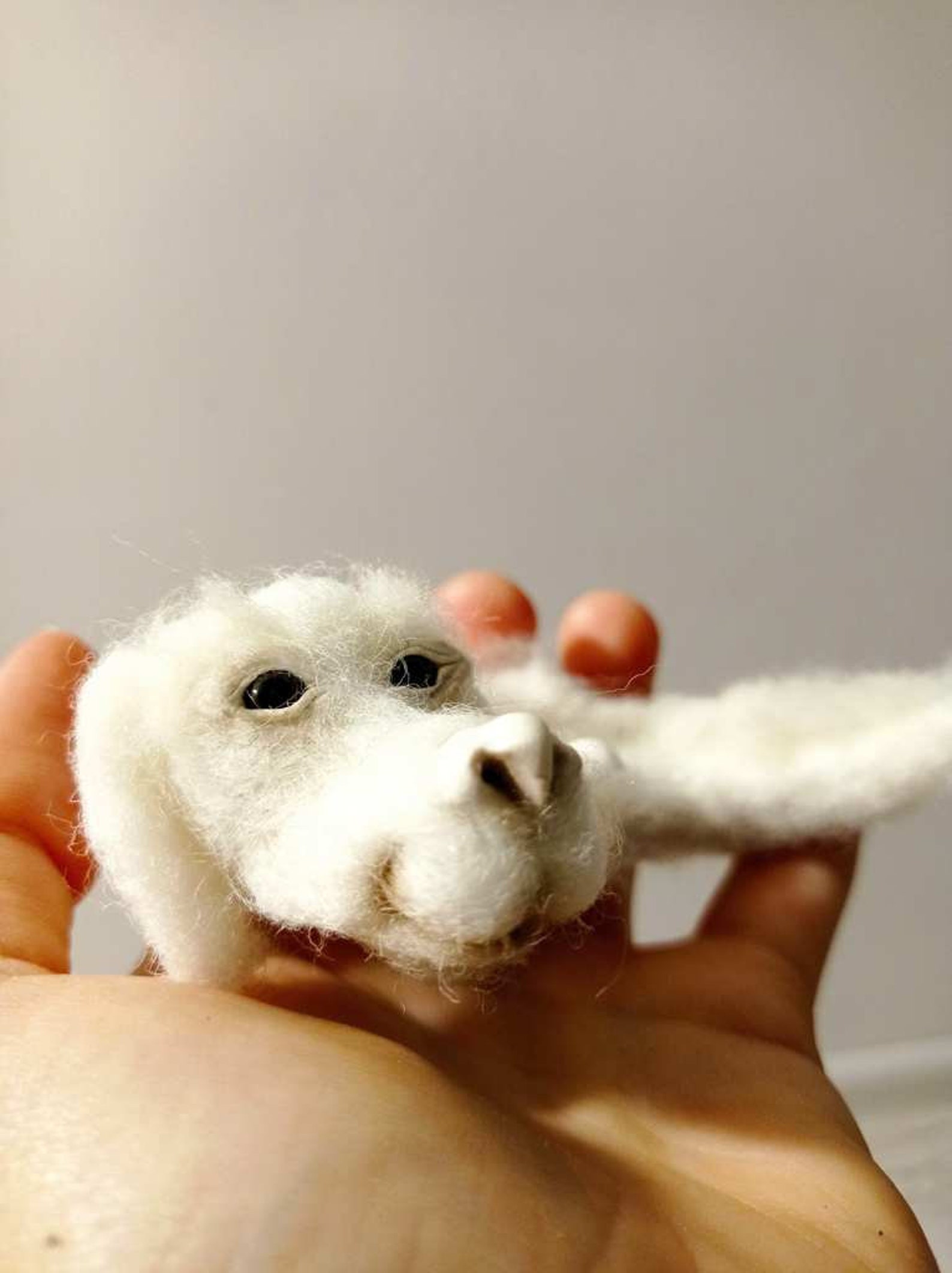 Needle Felted Baby Falcor From the Neverending Story/80's/falkor White ...