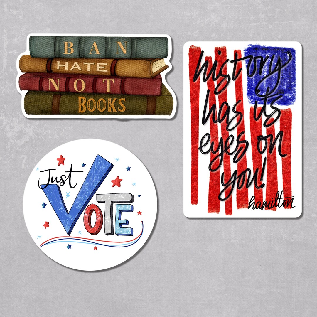 Democracy Sticker Set for Laptops, Water Bottles, Etc. Waterproof ...