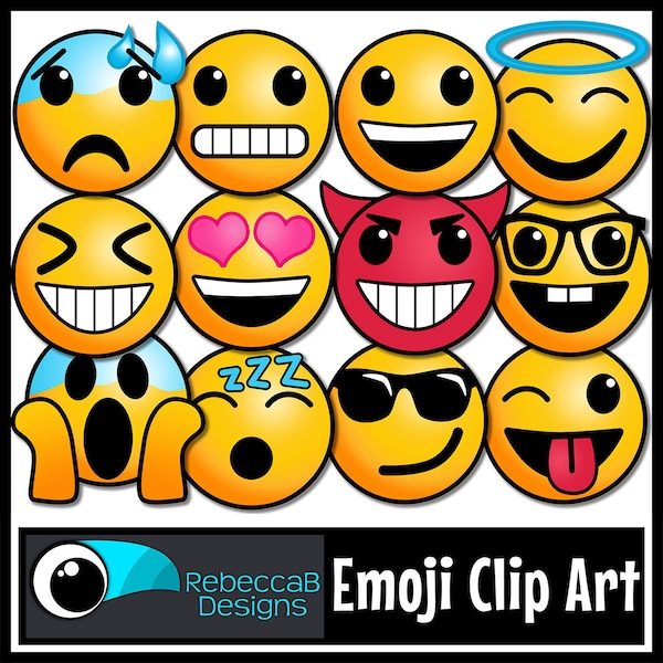 Emotions Clip Art - Etsy