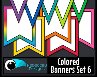 Bunting Pennant Banners Clip Art Set 1 Starburst Classroom Decor ...