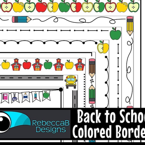 Back To School Page Borders