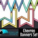 Bunting Pennant Banners Clip Art Set 4 - Chevron Classroom Decor ...
