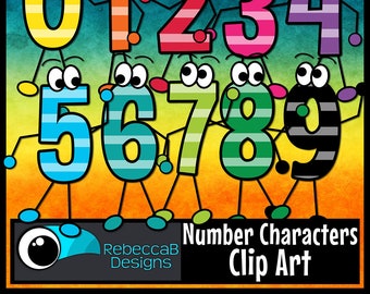 Clip Art Numbers | Etsy