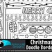 Christmas Doodle Borders Clip Art, Christmas Clipart, Christmas Doodle ...