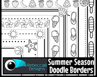 Summer Borders Black And White