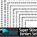 Super Skinny Borders Clip Art Set 2, Border Frames Clip Art, Super ...