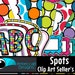 Spots Clip Art Seller's Kit, Digital Clip Art Kit, Text Box Frames ...
