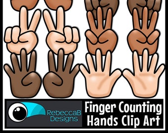 Clip Art Fingers United States Style Counting Hands | ClipArt ETC
