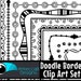 Doodle Borders Clip Art Set 2, Clipart Doodle Borders, Border Frames ...