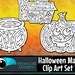 Halloween Maze Clip Art Set 1, Halloween Clip Art, Mazes With Solutions ...