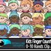 Kids Finger Counting 0-10 Hands Clip Art, Kids Faces Clip Art, Finger ...